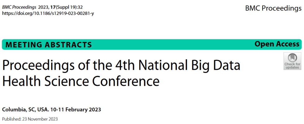 Conference Proceedings | USC Big Data Health Science Center